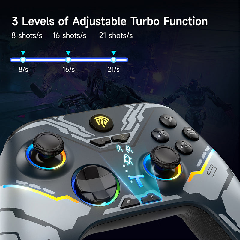 EasySMX X15 Wireless RGB Controller With RGB Light and Hall Joysticks – EasySMX