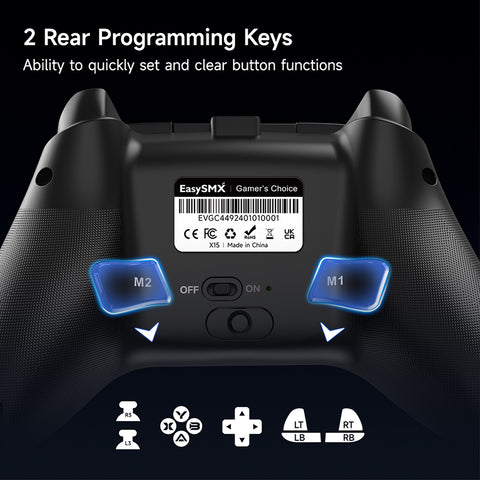 EasySMX X15 PC Controller With RGB Light and Hall Joysticks – EasySMX